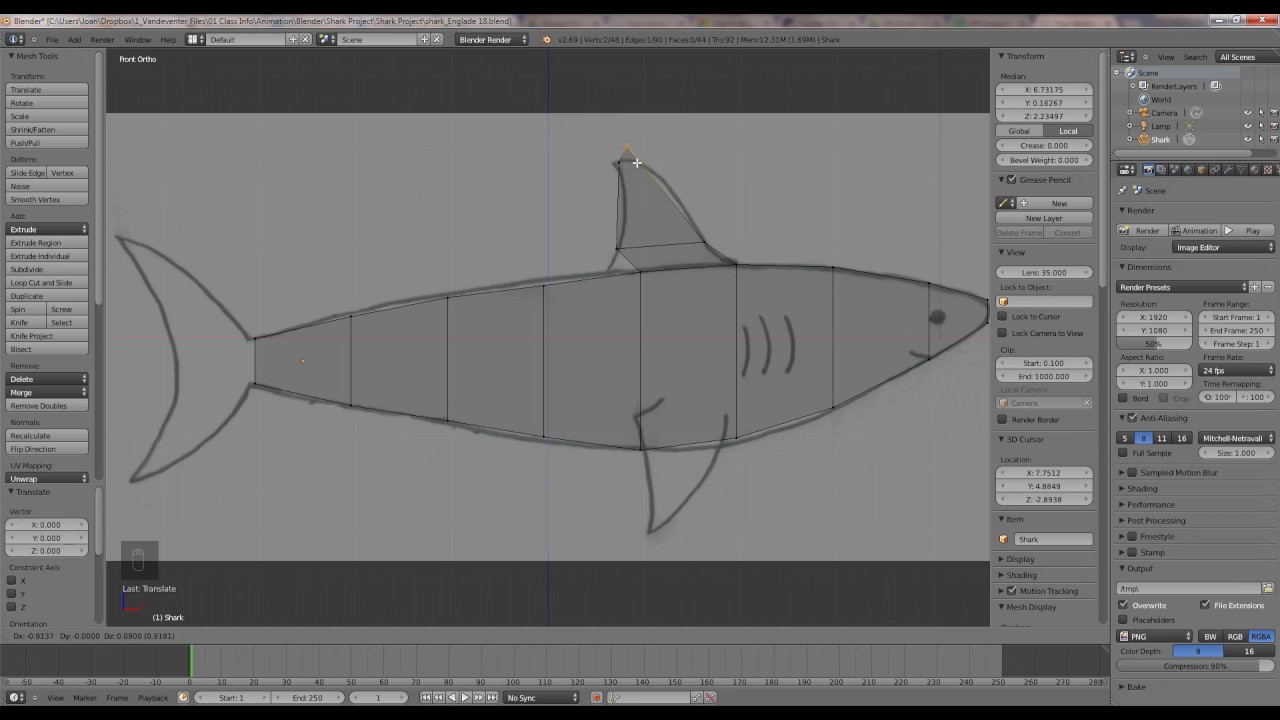 Shark Blender Project Video 1 - YouTube