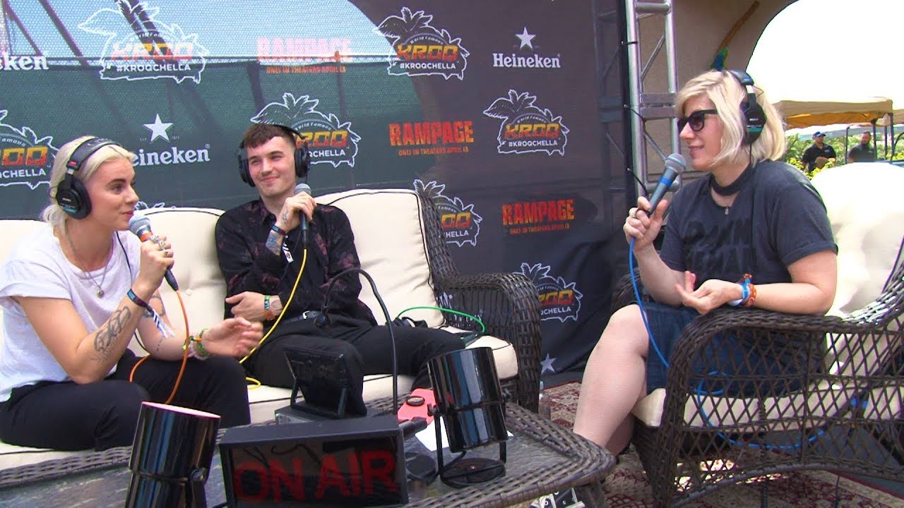 Kat Corbett talks with PVRIS at the KROQ Coachella House - YouTube