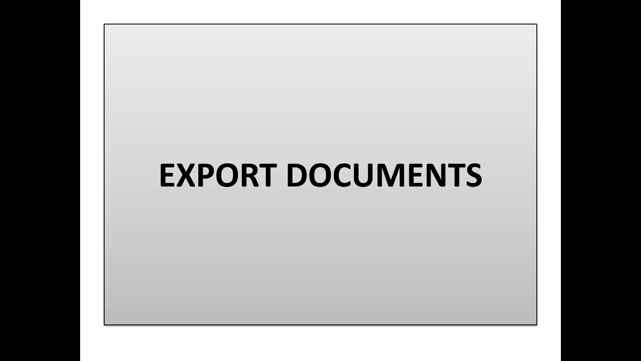 Export documents, Bill of lading, shipping bill - YouTube