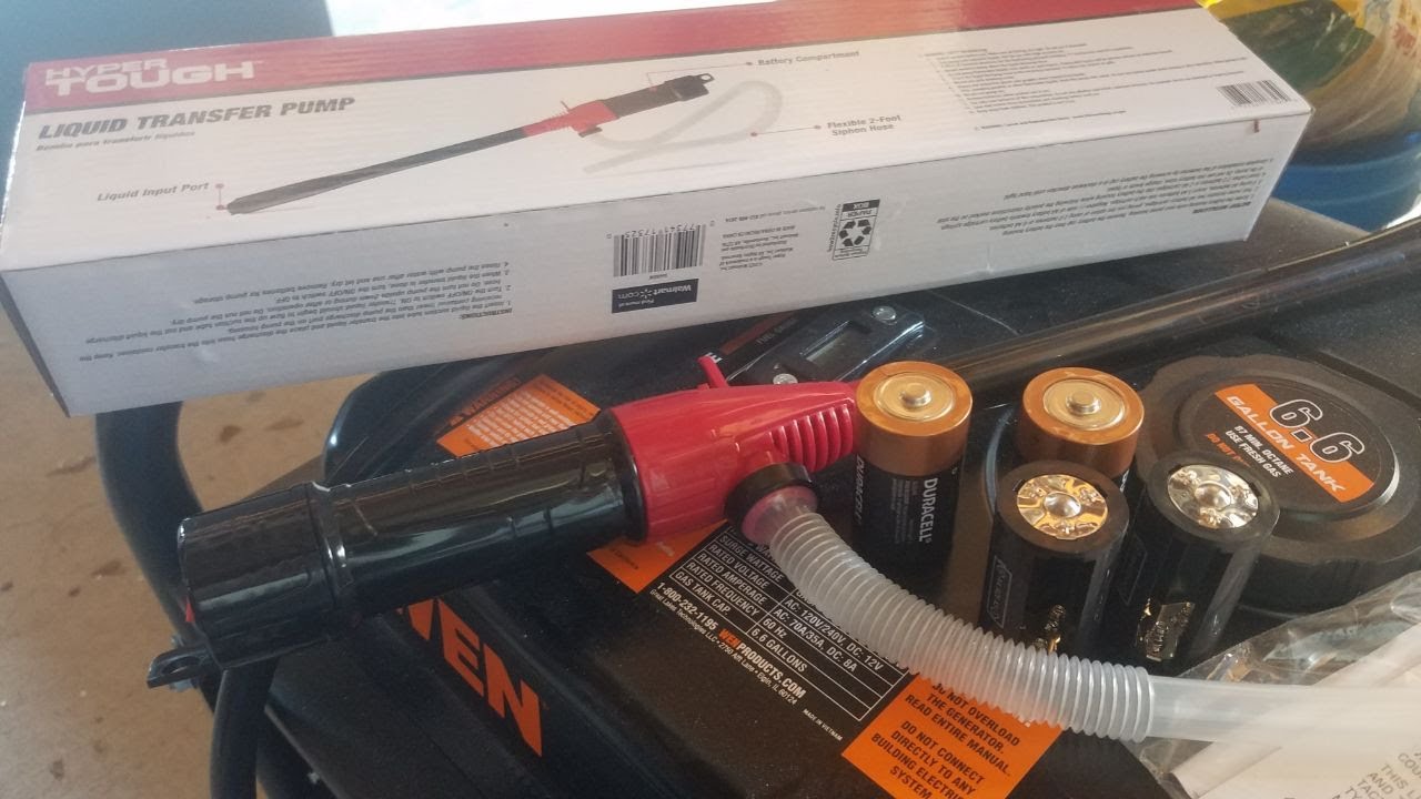 Fuel Transfer Pump 2D batteries instead of 6AA just FYI - YouTube