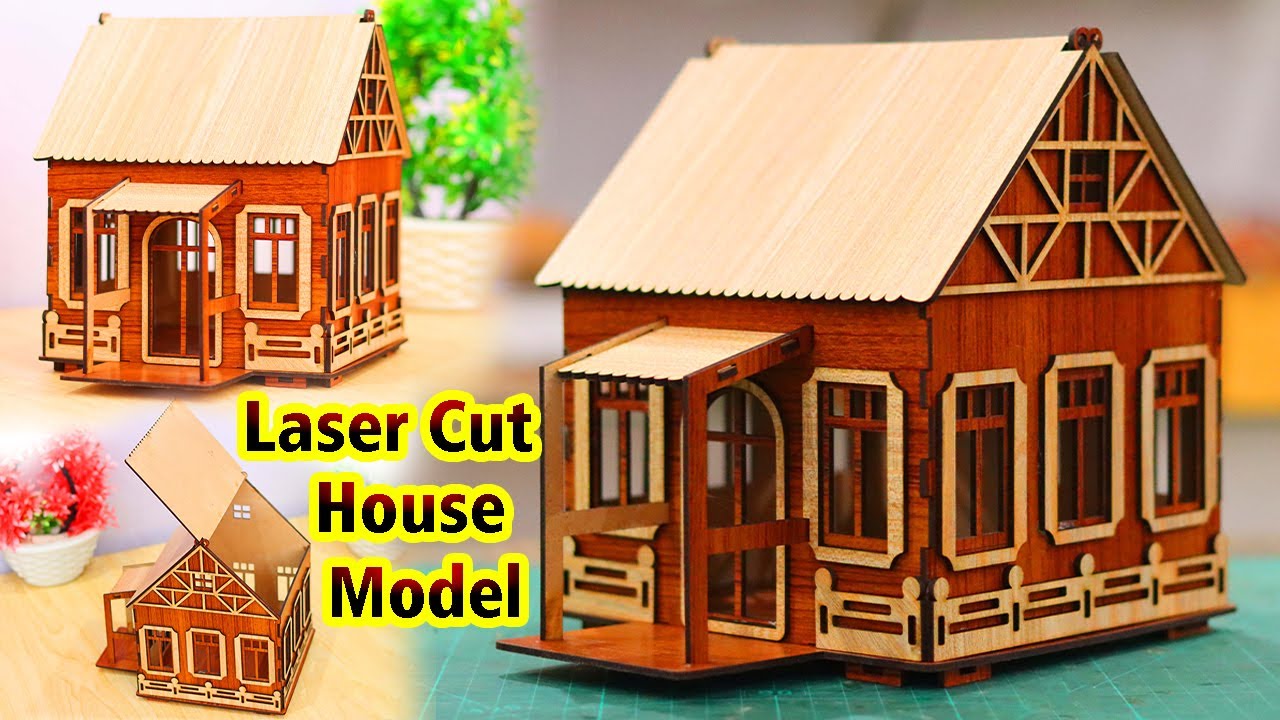 How to make Laser Cut House Model | DIY Laser Cutting Hous Desing ...