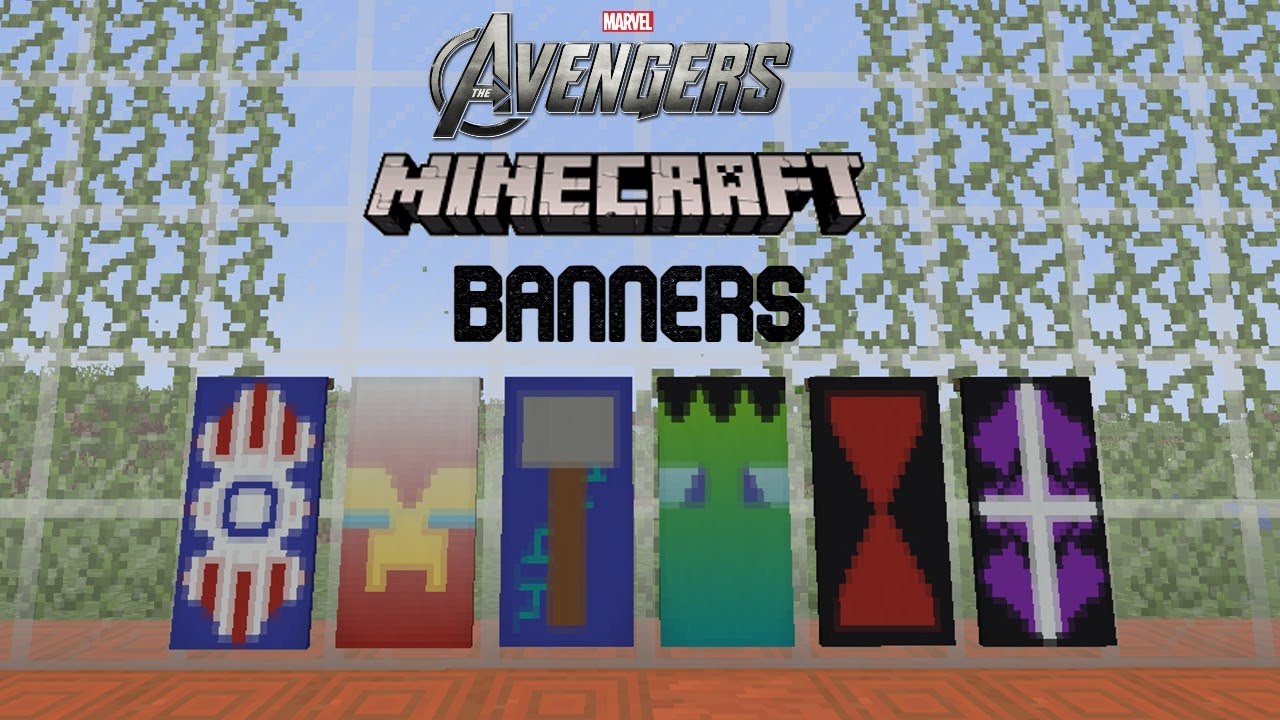 Minecraft Marvel Avenger's Inspired Banners - YouTube