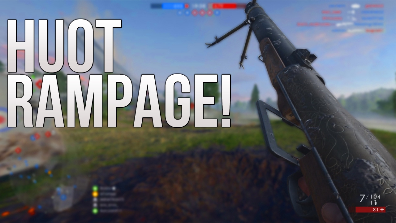 Support Class Rank 10 Gun: Huot Rampage! - PS4 Battlefield 1 Road to ...