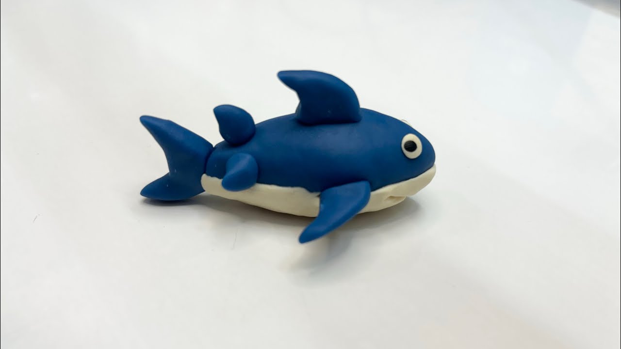 How to make a Shark with Clay | Easy DIY Clay Shark 🦈 - YouTube