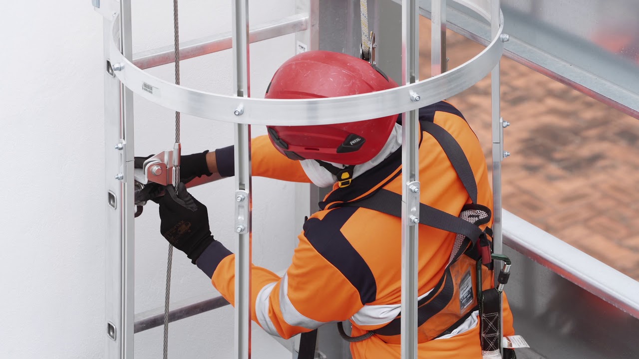 Vertical fall arrest SecuRope Quickset installation tutorial - YouTube