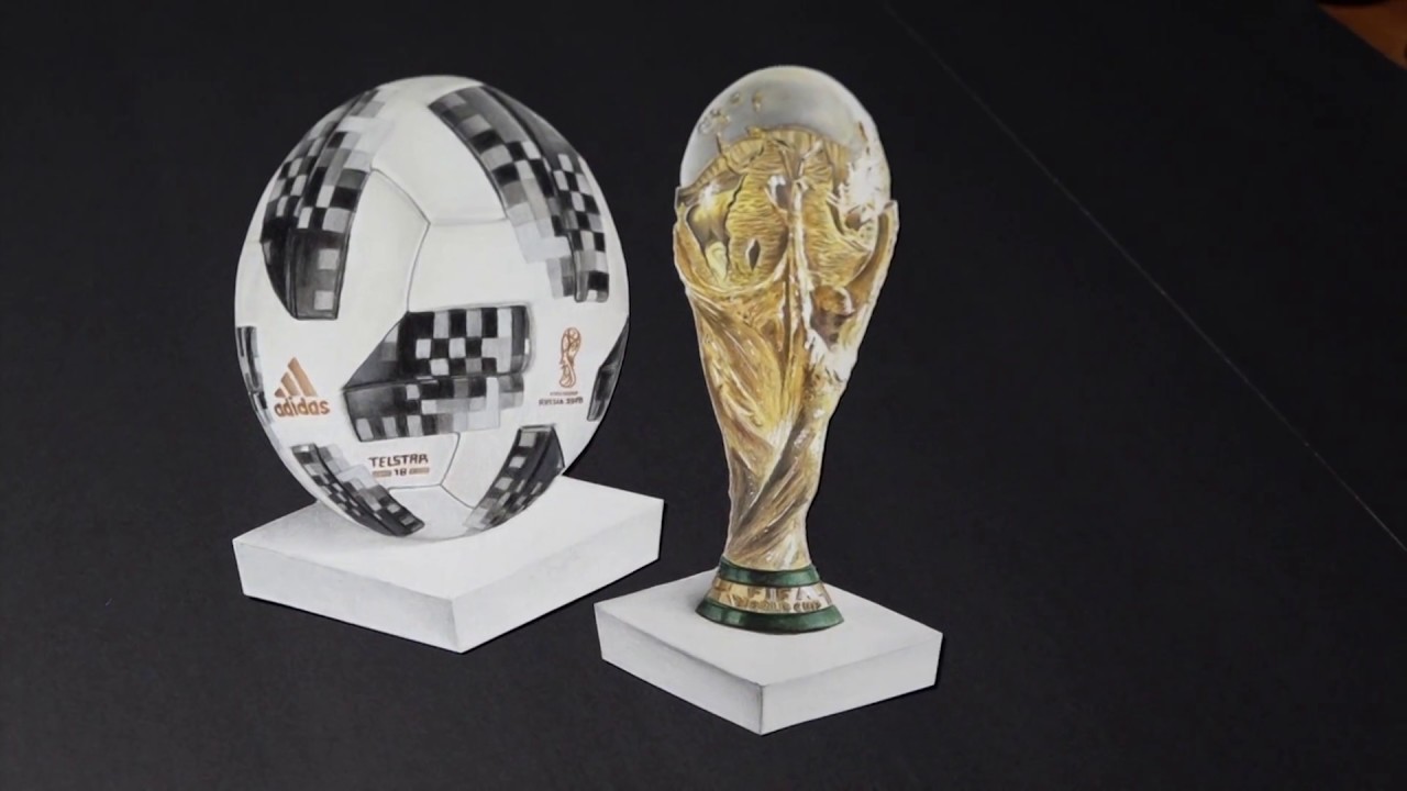 3D drawing of official Ball of World Cup 2018 - YouTube