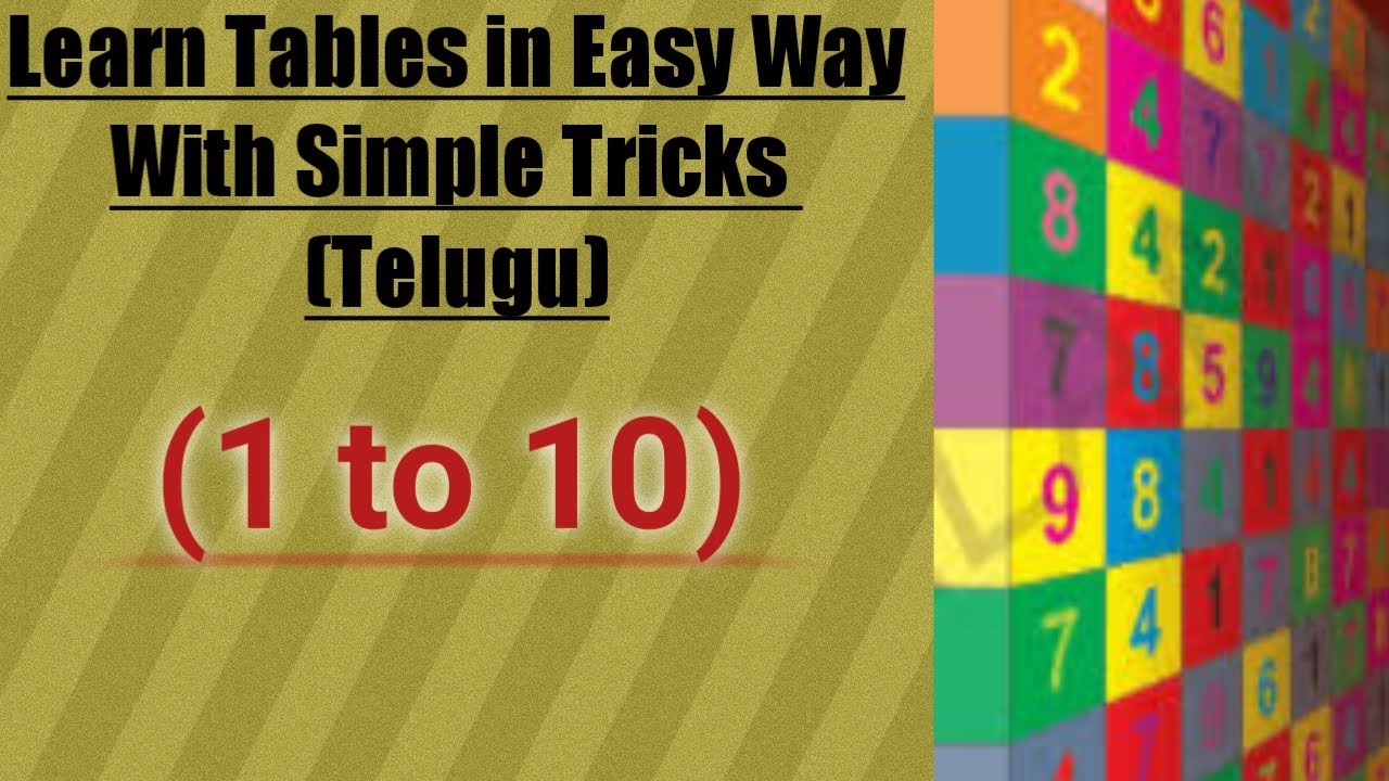 How to learn tables easy (1to10)🤔🤩 - YouTube
