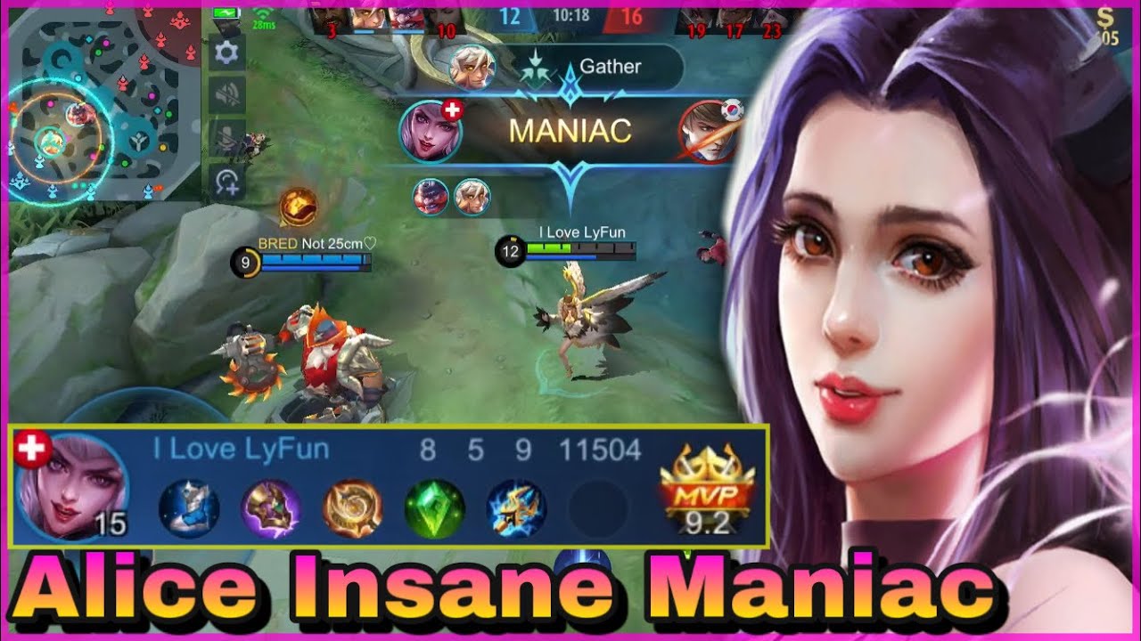 ALICE INSANE MANIAC! ALICE BEST BUILD | ALICE FULL GAMEPLAY | ALICE ...