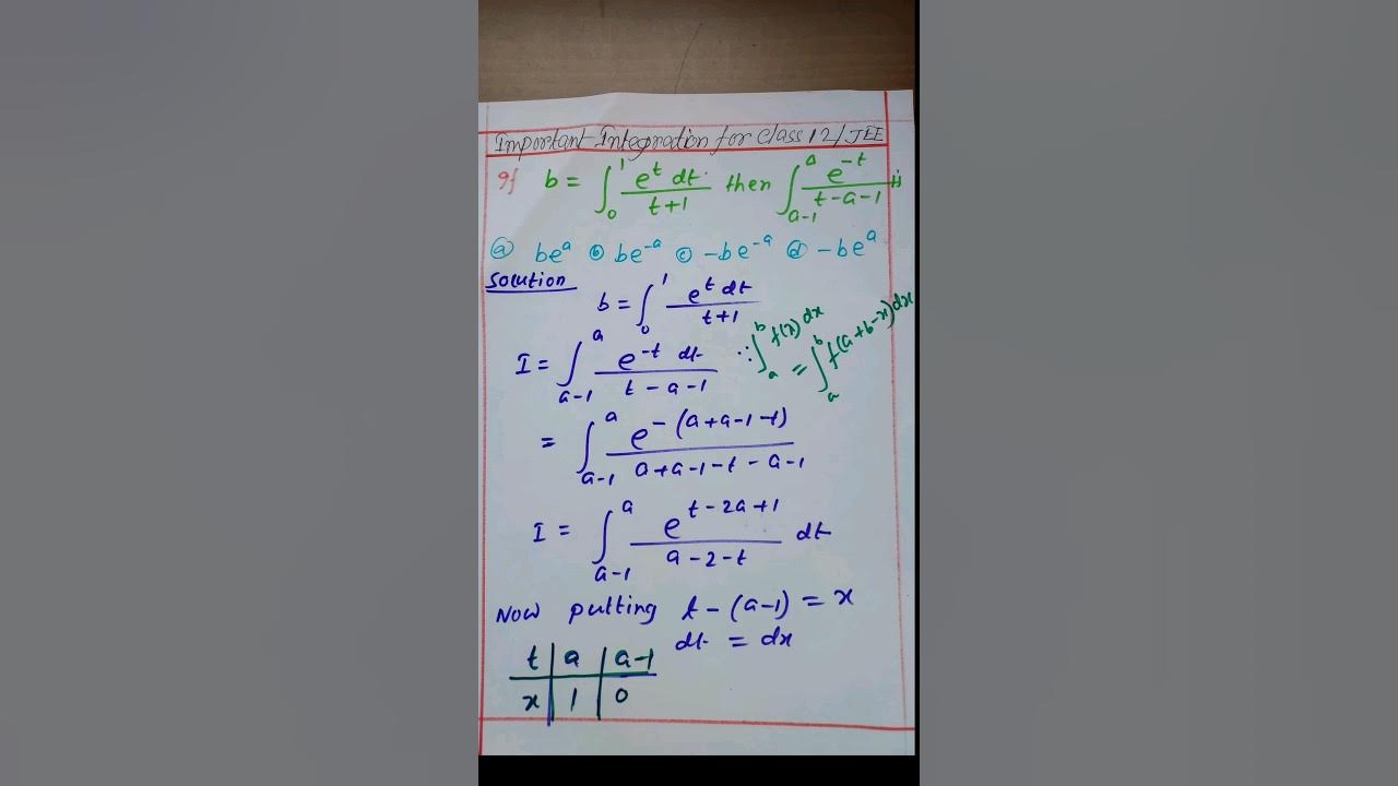 JEE special maths. definite integration for jeemain. Wbjee. adv.#shorts. #ytshorts. - YouTube