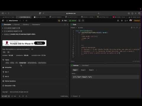 LEEDCODE POTD | 08.01.25 | 3042. Count Prefix and Suffix Pairs I | EASY ...