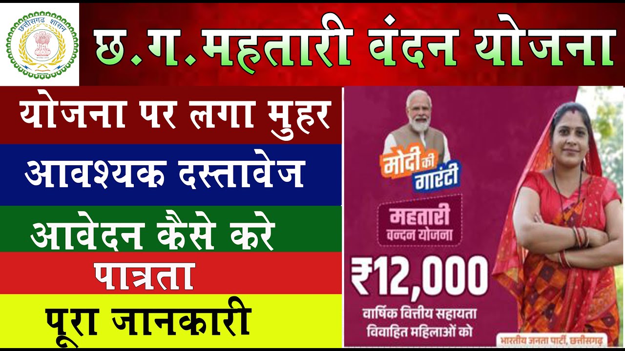 CG MAHATARI VANDAN YOJANA 2024 I MAHATARI VANDAN YOJANA NEW UPDATE I ...