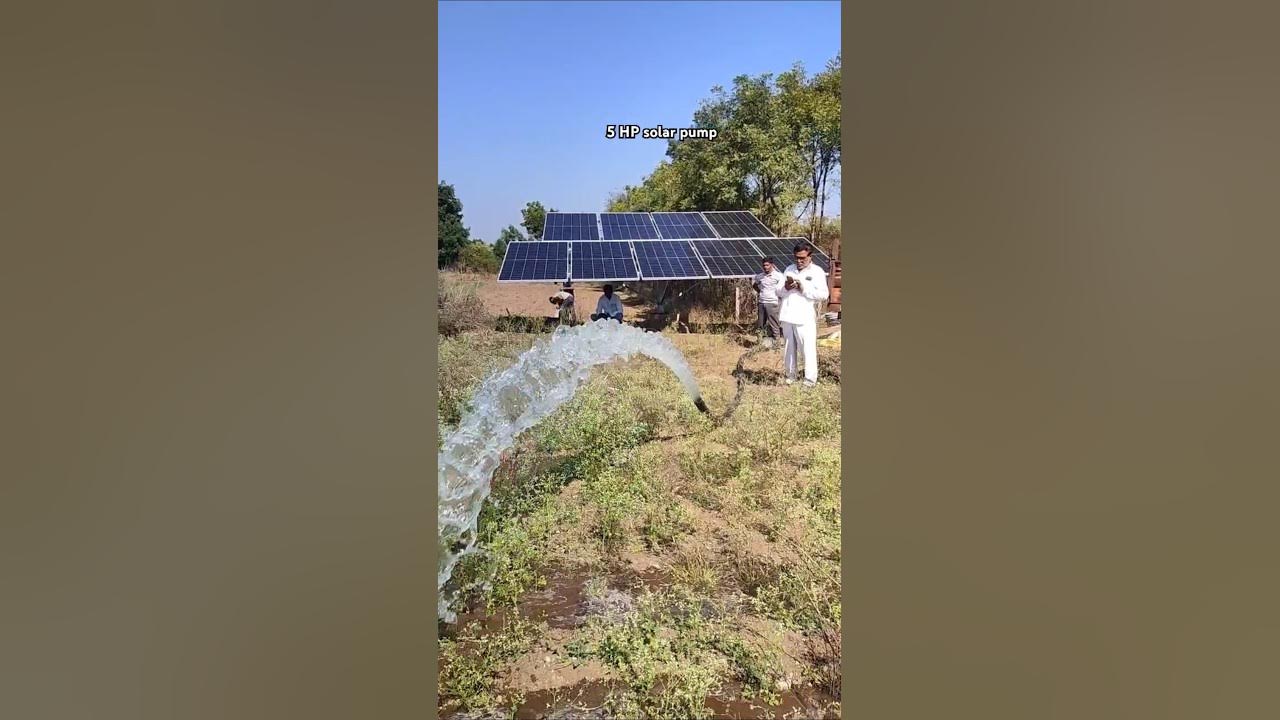 5 HP solar pump installation 🙌 GK energy solar pump 🙌🔥सोलर मोटर पंप 😯😮 #shorts - YouTube