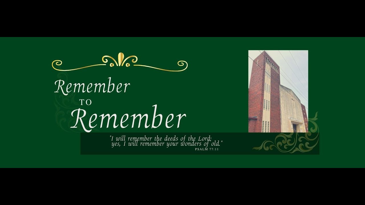 Remember to Remember | Central Christian Church - YouTube