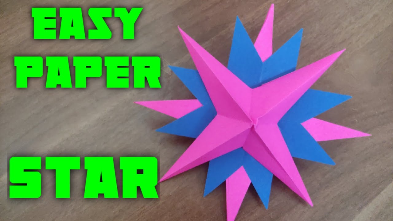 How to fold an easy paper star? origami star-Christmas star # 2 - YouTube