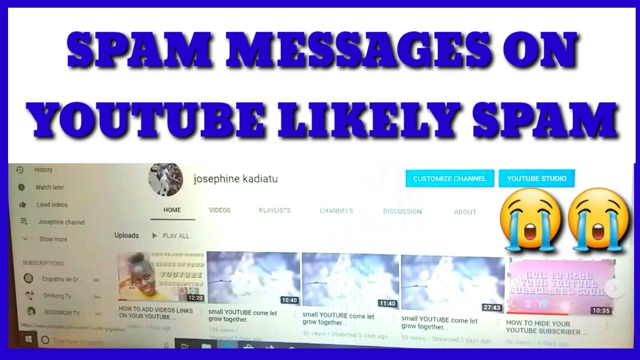 HOW TO CHECK SPAM MESSAGES ON YOUTUBE CHANNEL!!😭😭 !!! - YouTube