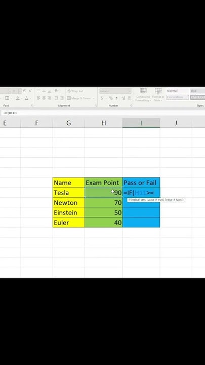 Excel if formula / Excel if function / Excel if statements #shorts #excel #exceltutorial - YouTube