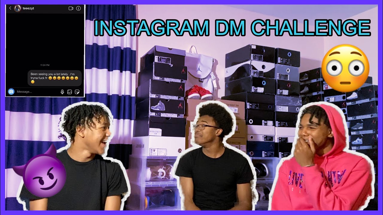Instagram DM Challenge *FUNNY REACTION* - YouTube