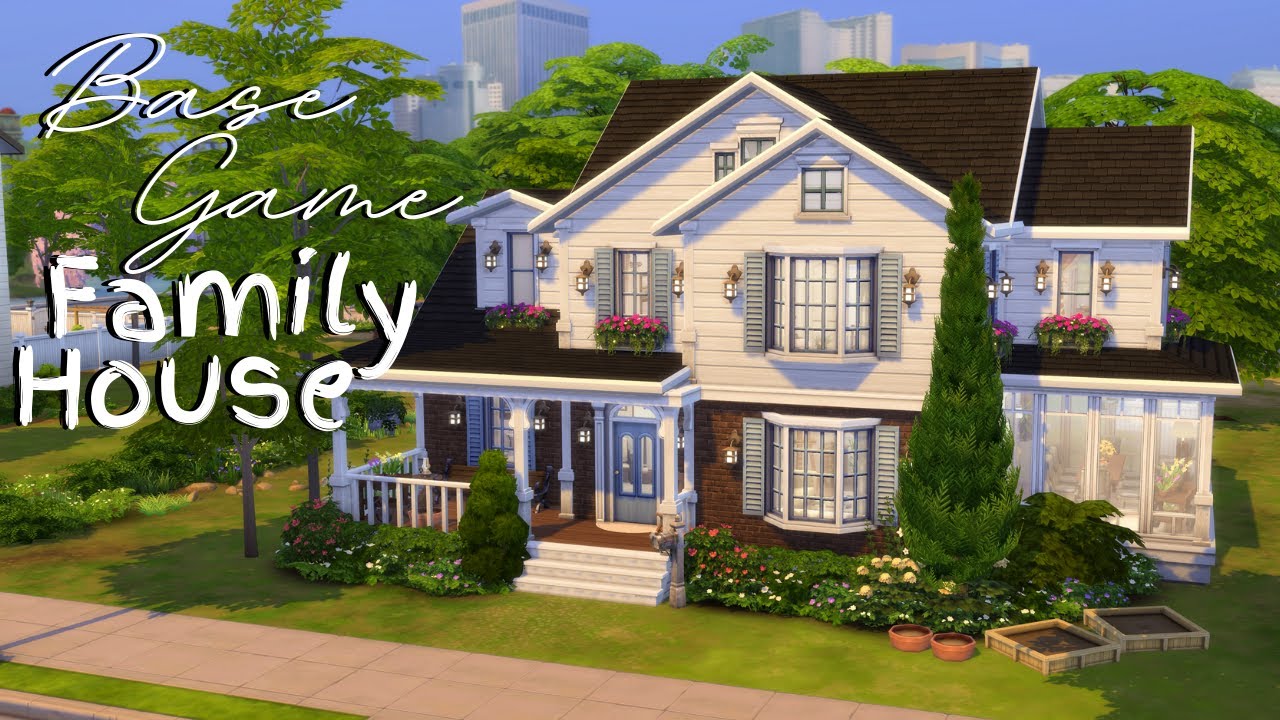 Base Game Family House 🌼 // The Sims 4: Speed Build - YouTube