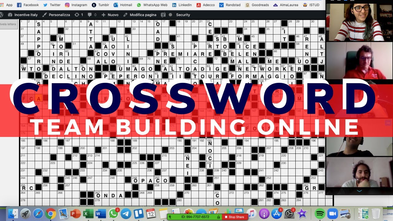 Crosswords | Online Team Building - YouTube