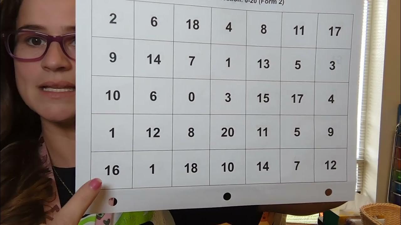 Number identification 0 -20 fluency form 2 - YouTube
