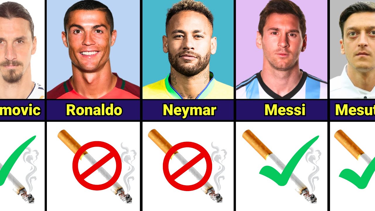 Famous Footballers Who Smoke Cigarettes in Real Life - YouTube