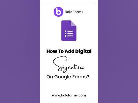How To Add Digital Signature On Google Forms - YouTube