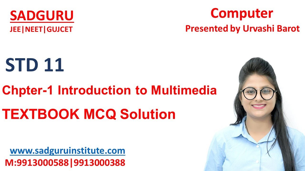 STD 11 Introduction to Multimedia | Textbook MCQ Solution |PART 3 - YouTube