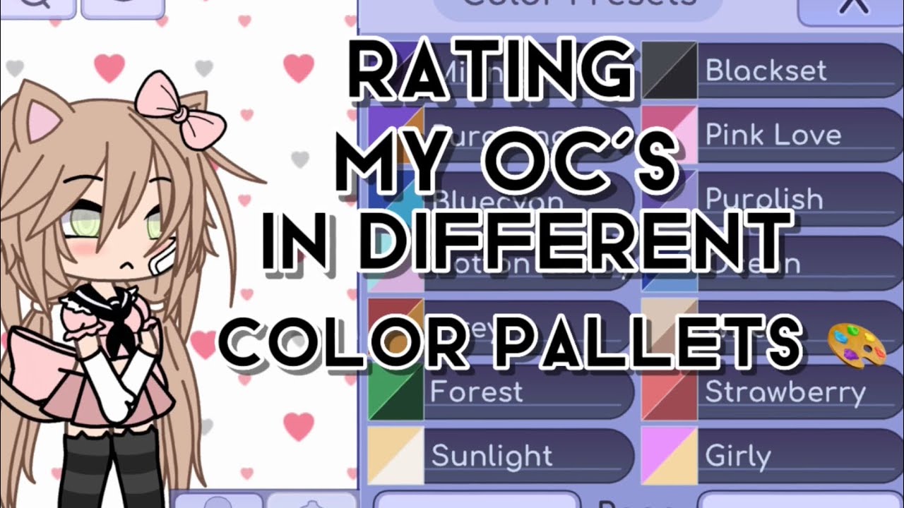 🎨 rating my oc in different color pallets 🎨 - YouTube