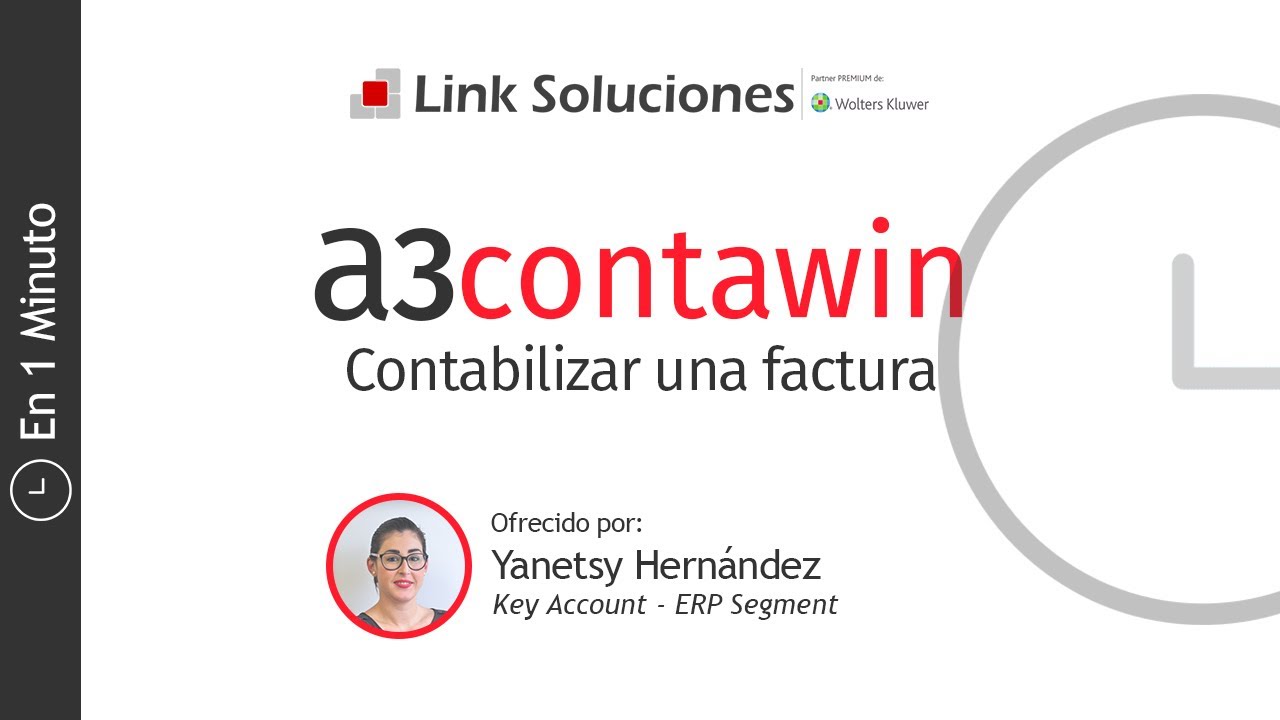 En 1 minuto: como contabilizar una factura en Contawin - YouTube