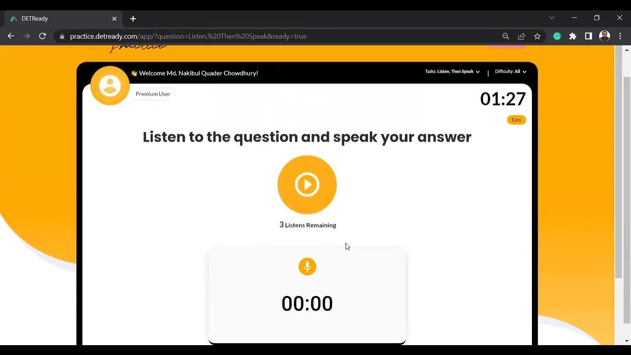 Day 20 DET Listen then speak - Duolingo English Test - Detready.com ...