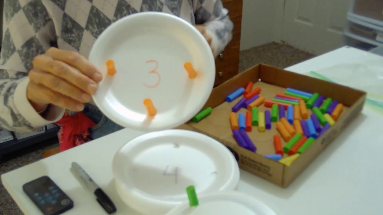 Counting with Plates and Plastic Straws - YouTube
