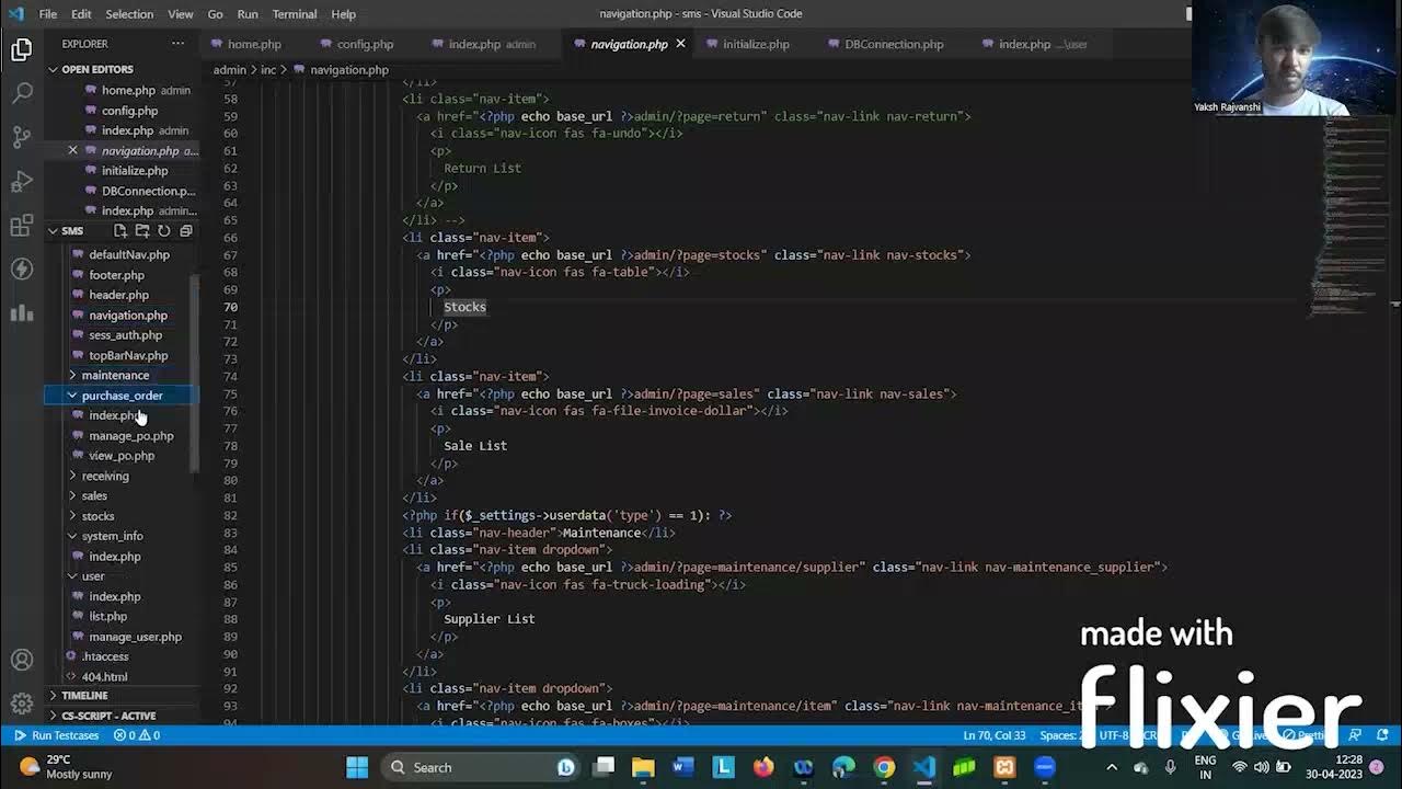 Stock Management System php css javascript html - YouTube