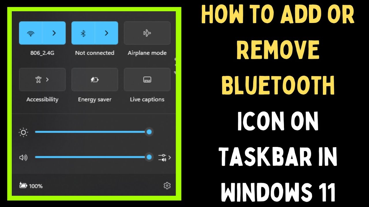 How to Add or Remove Bluetooth Icon on Taskbar in Windows 11 - YouTube