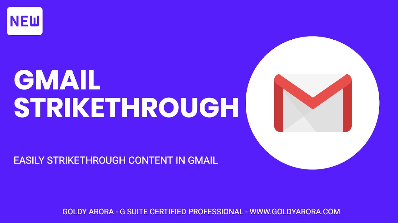 Strike through text in Gmail with this cool trick - YouTube
