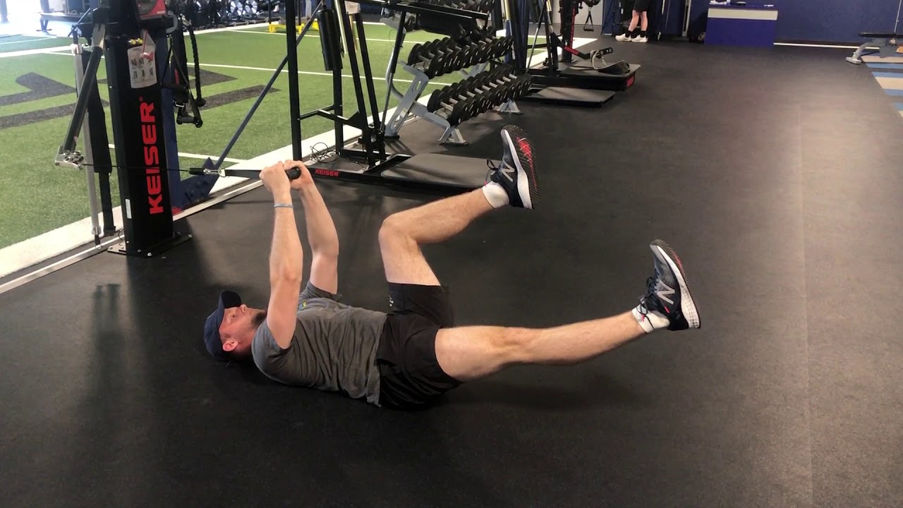 Band/Cable ISO Crunch to Deadbug - YouTube