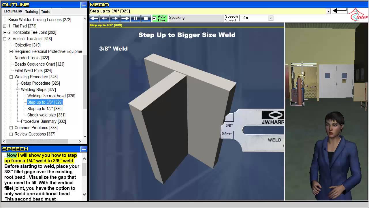 Virtual Welding - FCAW Vertical Tee Joint - YouTube