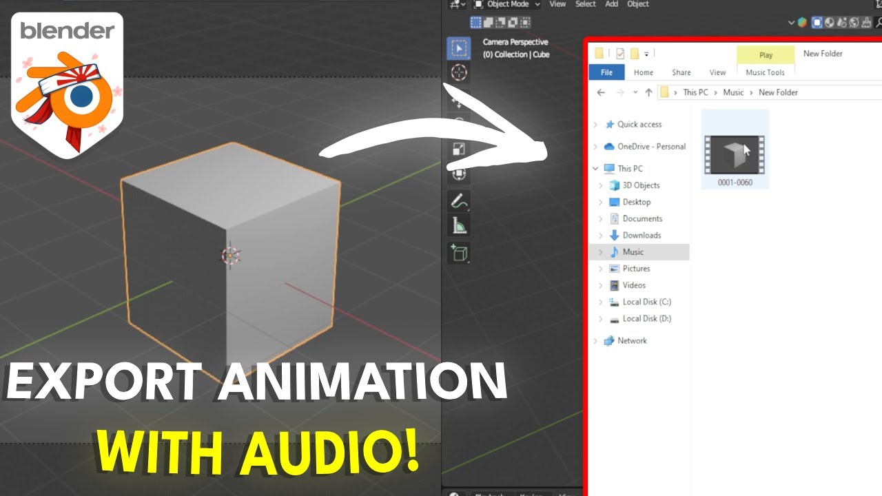 How to Export Animation With Audio in Blender - YouTube