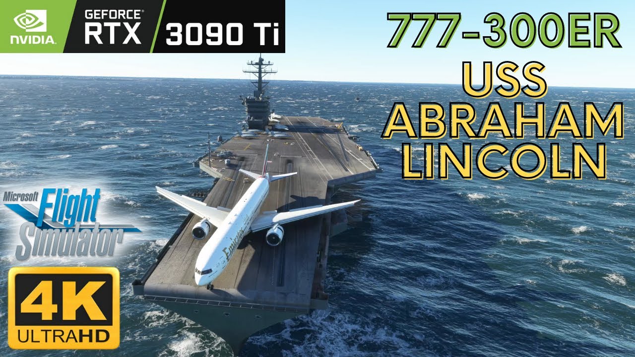 UNREAL Landing on USS Abraham Lincoln Aircraft Carrier by Boeing 777 ...
