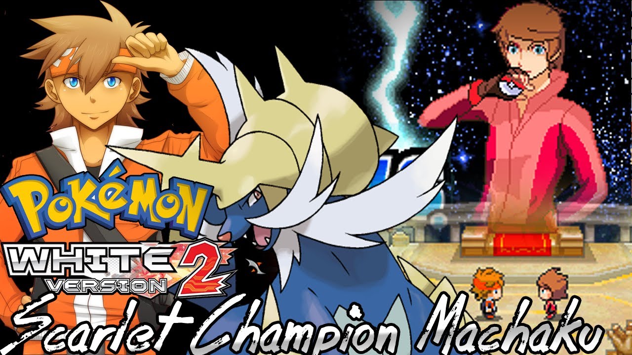 Pokemon White 2 Hack: Vs. Scarlet Champion Machaku - YouTube