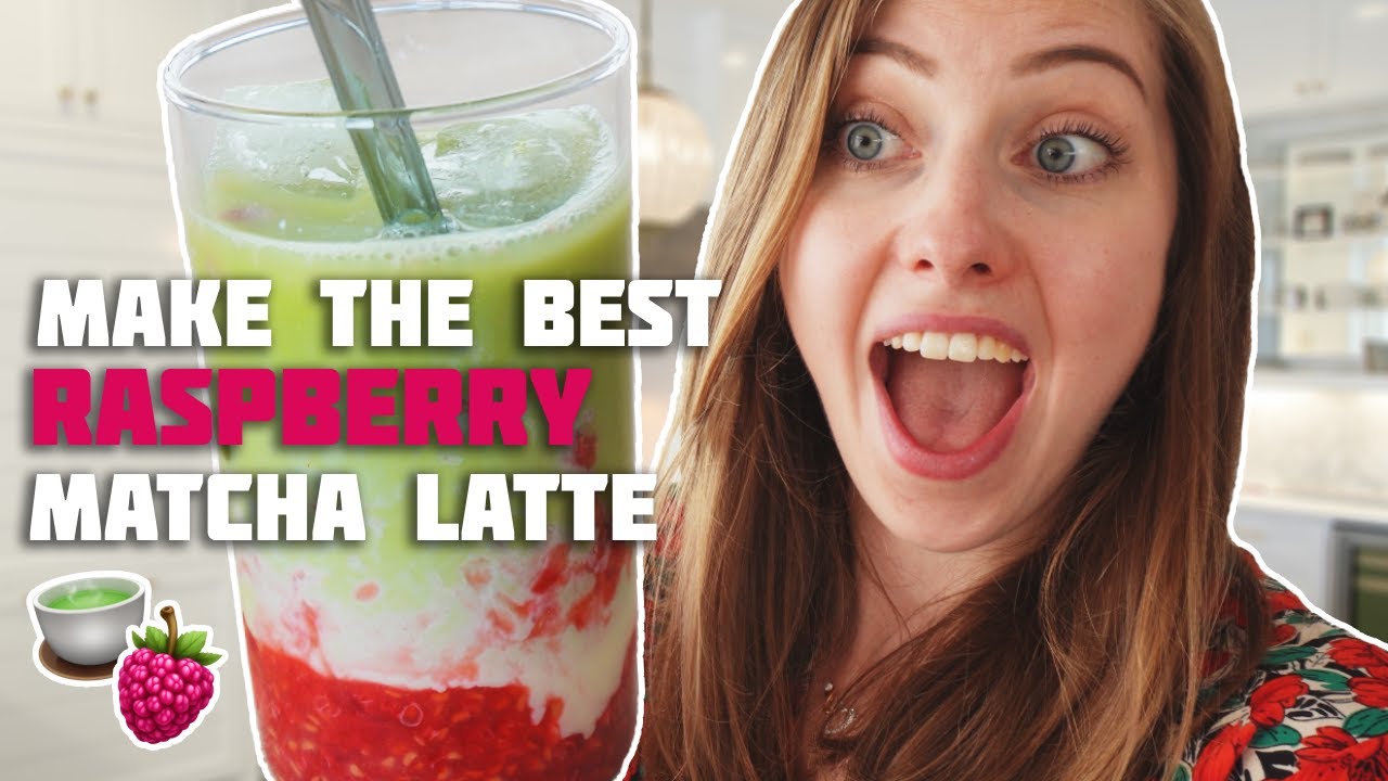 The Best Raspberry Matcha Latte Recipe - YouTube