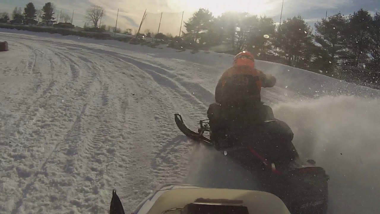 Polaris xc600 vs. ski doo 800r Oval racing. Maine. Polarisracing.com ...