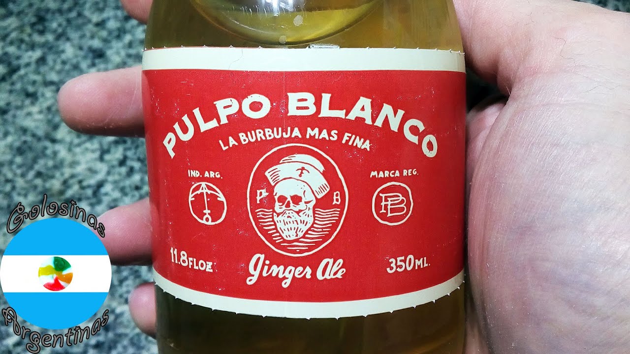 Pulpo Blanco Ginger Ale - Gaseosa sabor Jengibre - YouTube