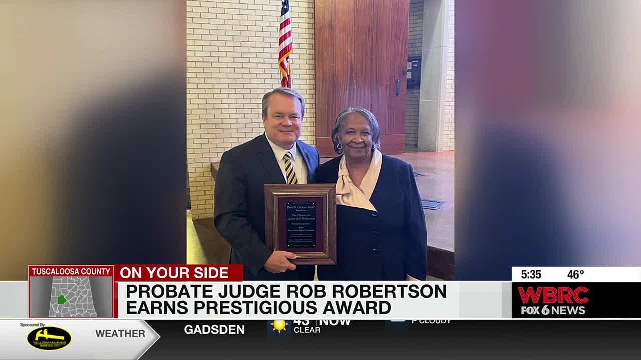 Probate Judge Rob Robertson earns prestigious award - YouTube