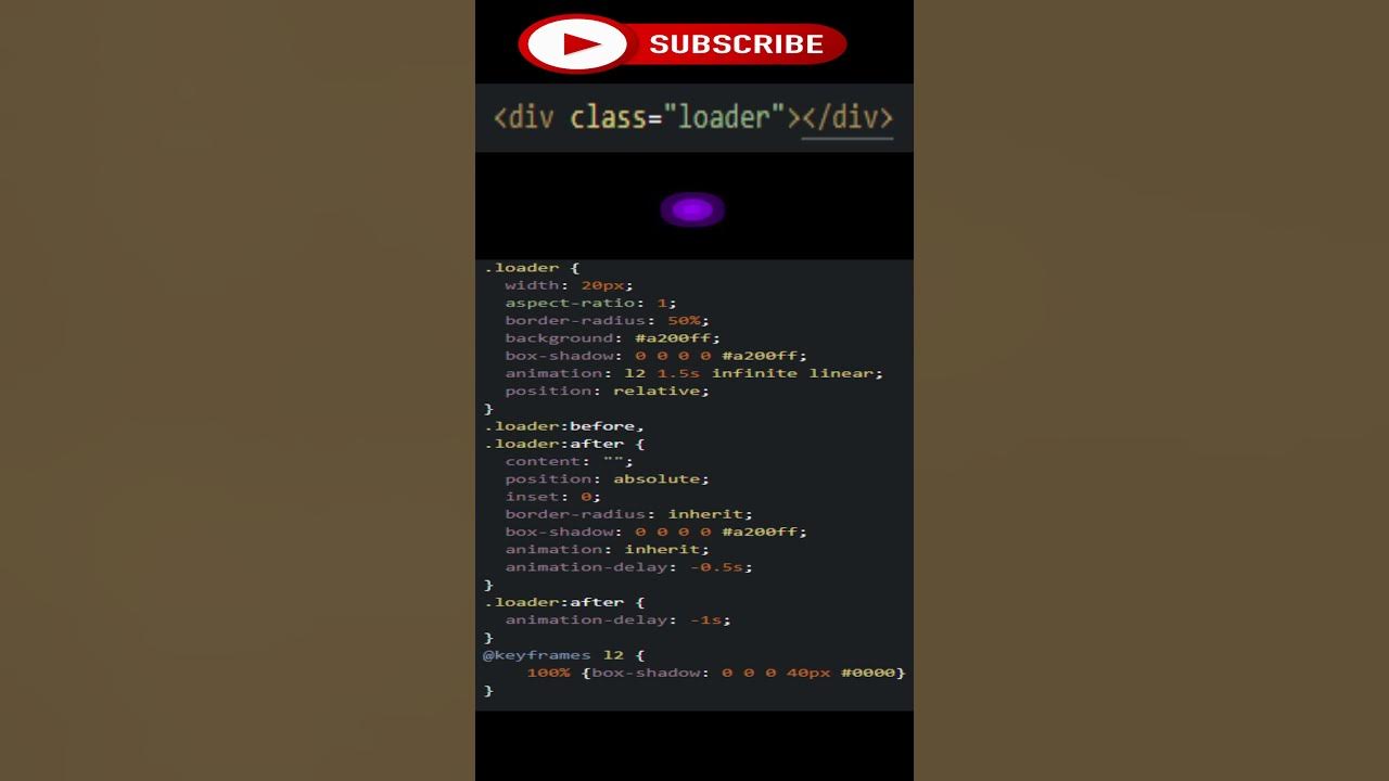 Loader Html Css Loader Pulse Loader Shorts Trending Html Css Coding Youtube 8812