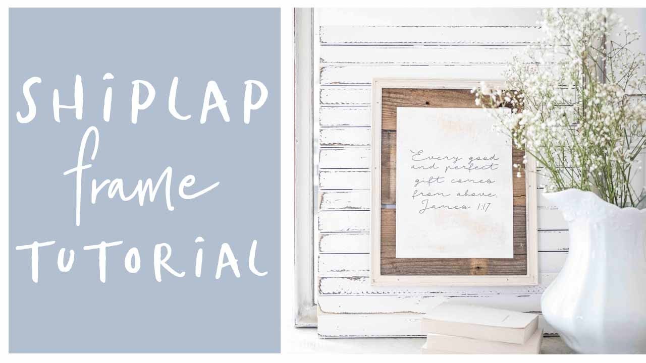 DIY Home Decor-Farmhouse Shiplap Frame Tutorial - YouTube