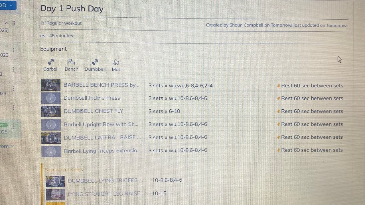 LIVE: Just finished PUSH Day Workout - YouTube