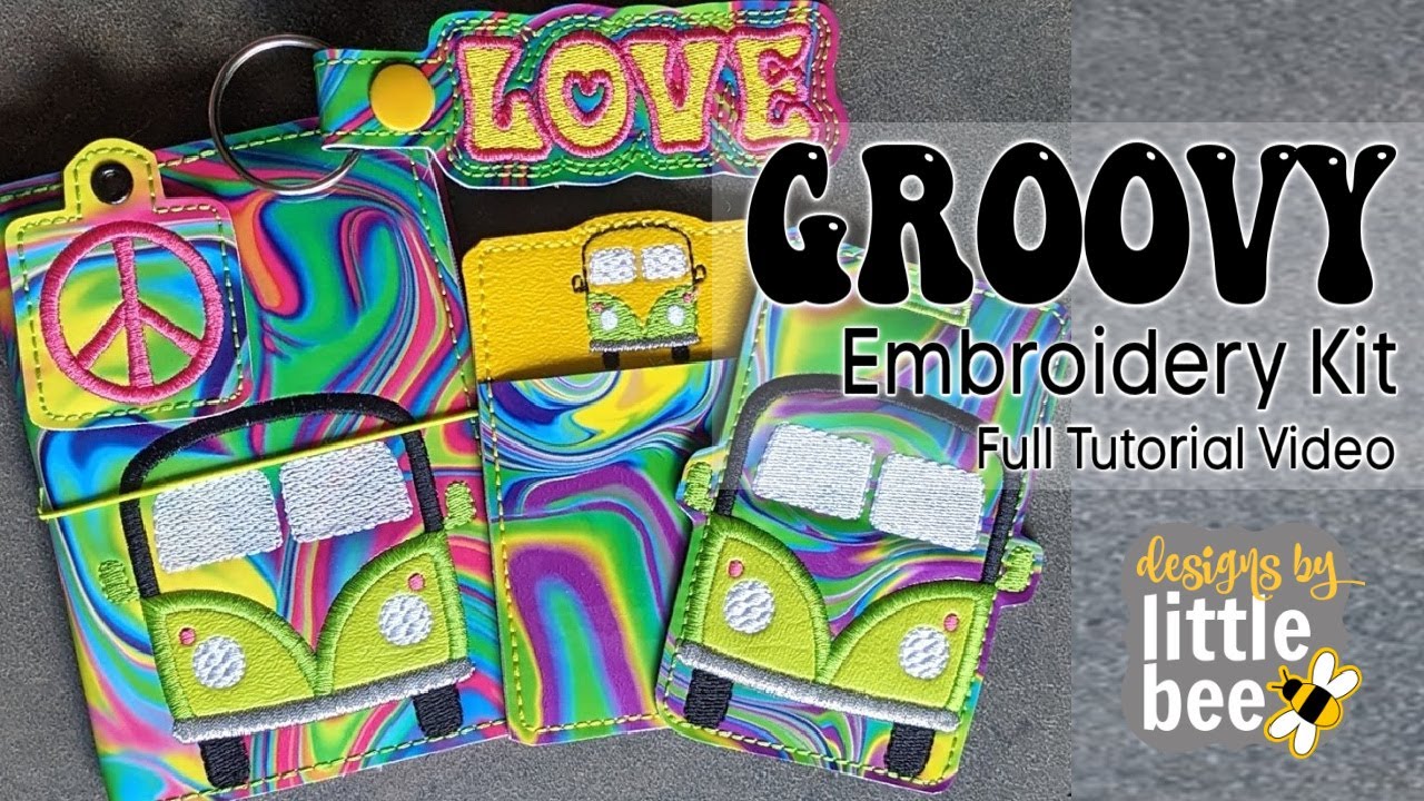 Groovy Embroidery Kit - Tutorial for Five GROOVY Embroidery Designs ...