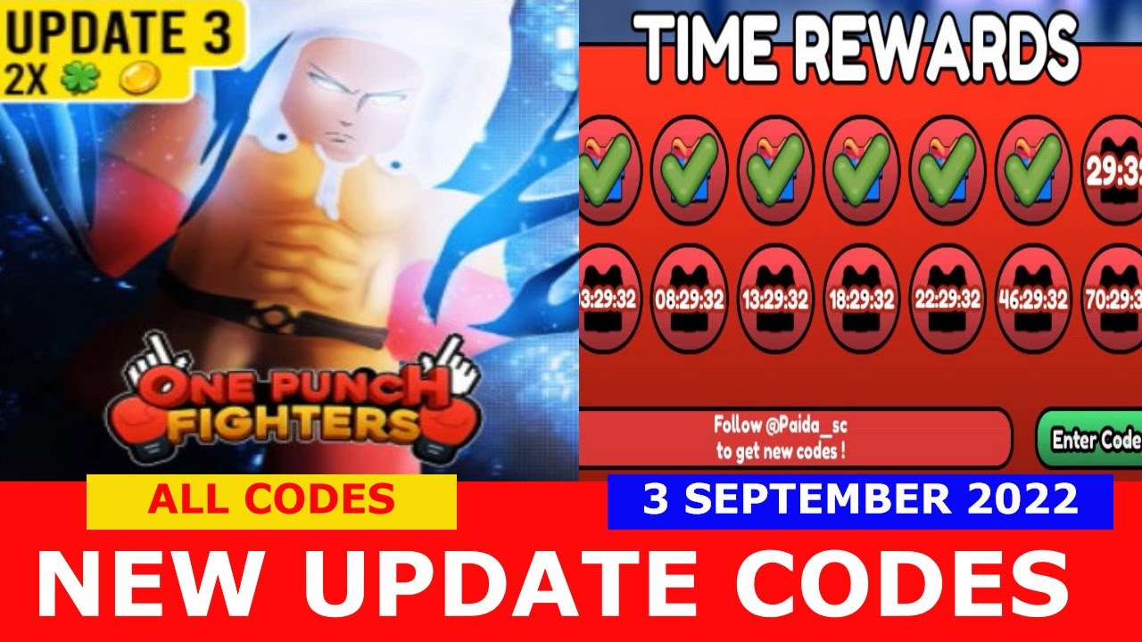 NEW UPDATE CODES [2x☘️💰] One Punch Fighters ROBLOX | ALL CODES ...