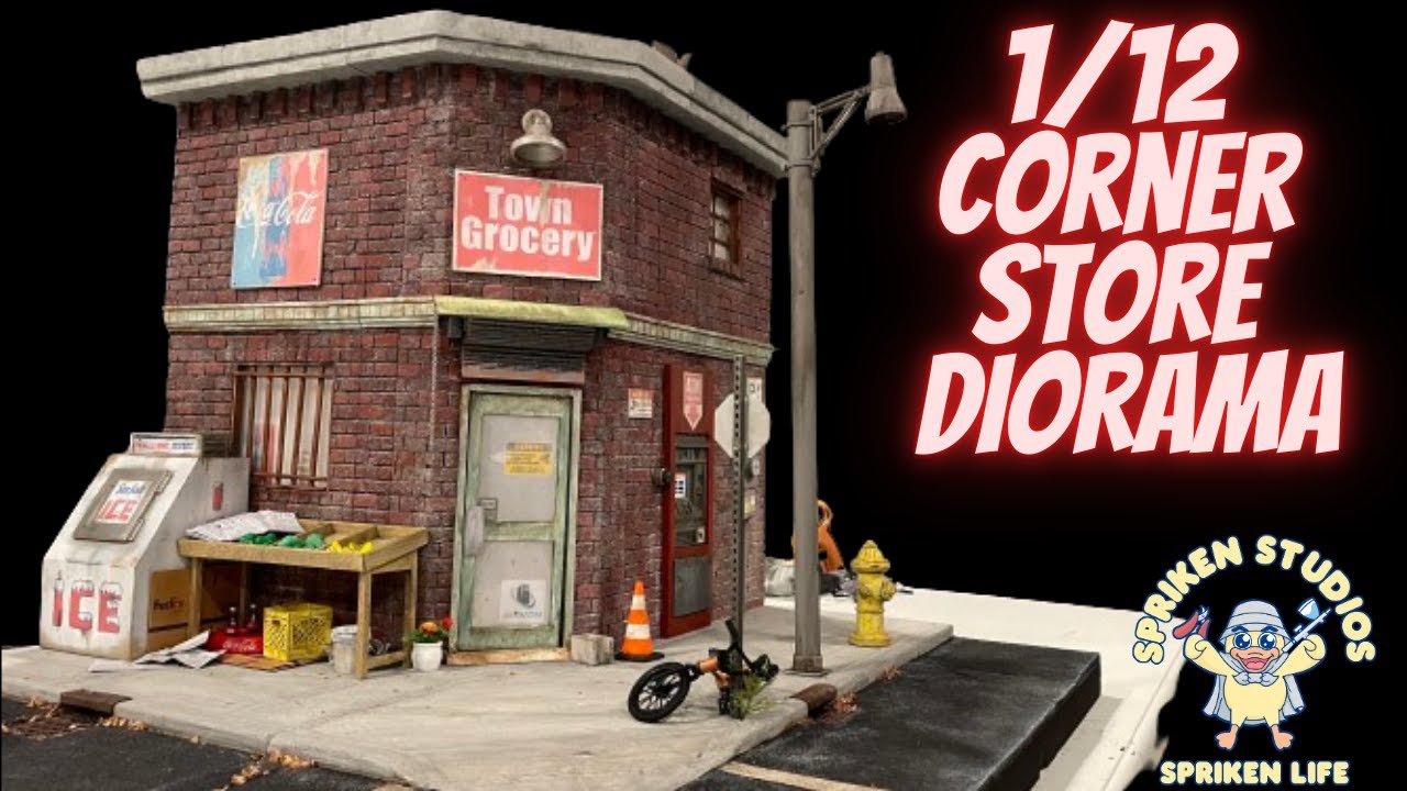 1/12 Scale Corner Grocery Store Diorama - YouTube