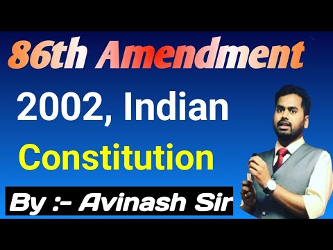 86th Amendment 2002, Indian Constitution - YouTube